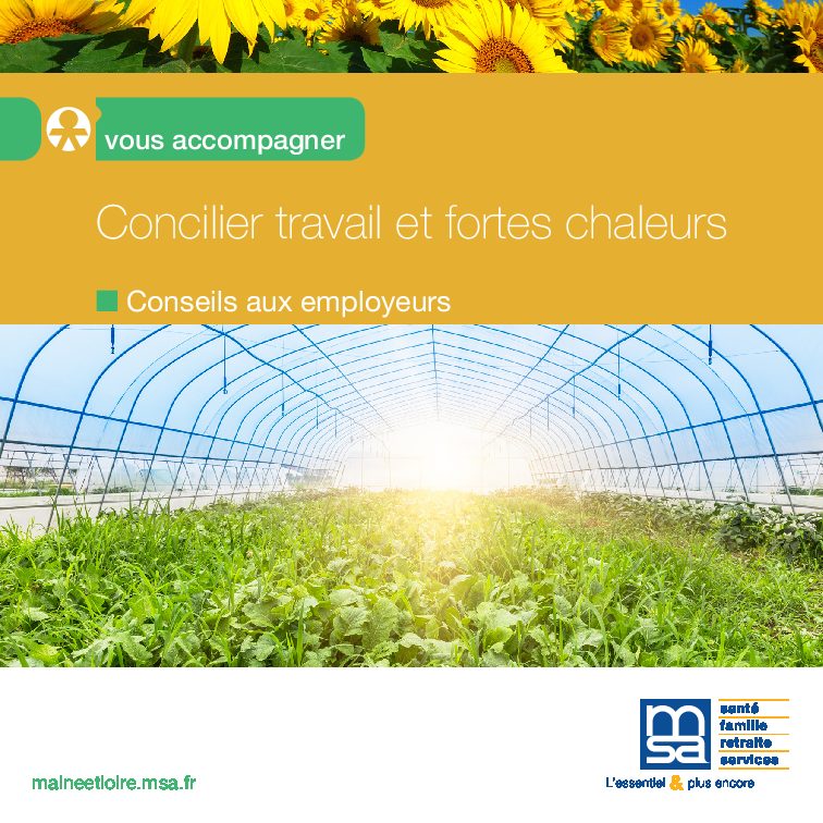 MSA – Santé Sécurité en Agriculture - Concilier travail et fortes chaleurs